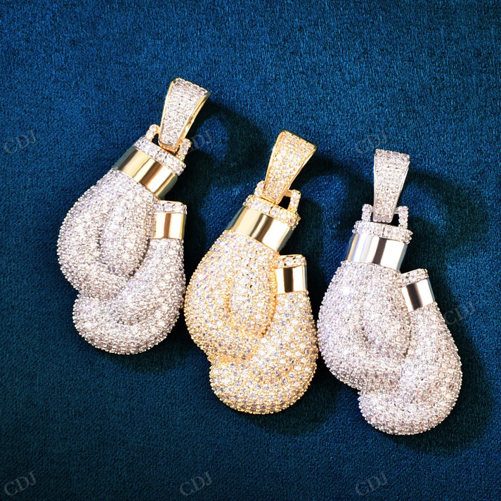 Iced Out Moissanite Boxing Gloves Hip Hop Pendant – customdiamjewel