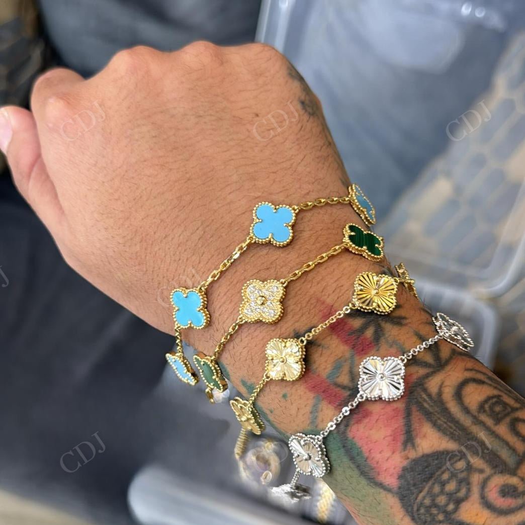 Vintage Style Van Clef 10K Gold Bracelet – Timeless Luxury ...