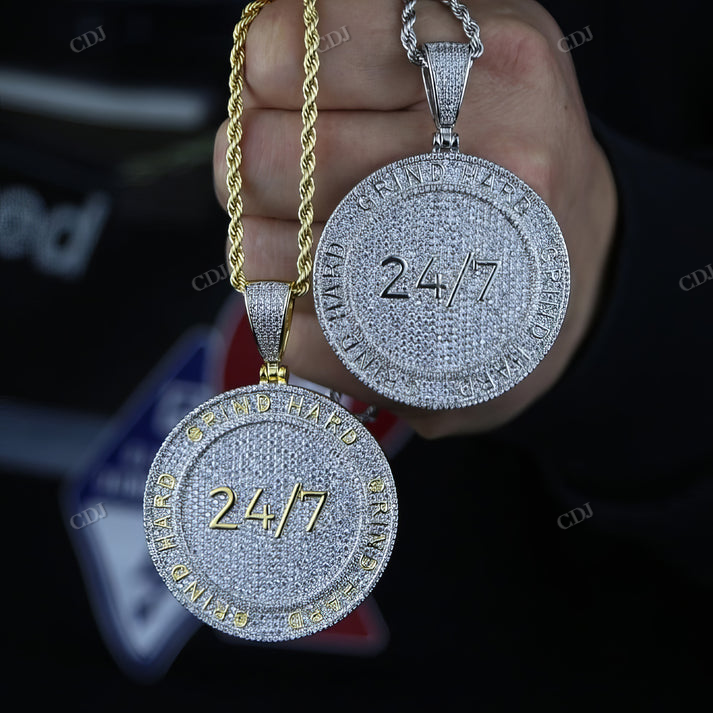 Customized 24/7 Hip Hop Iced Out Pendant – customdiamjewel