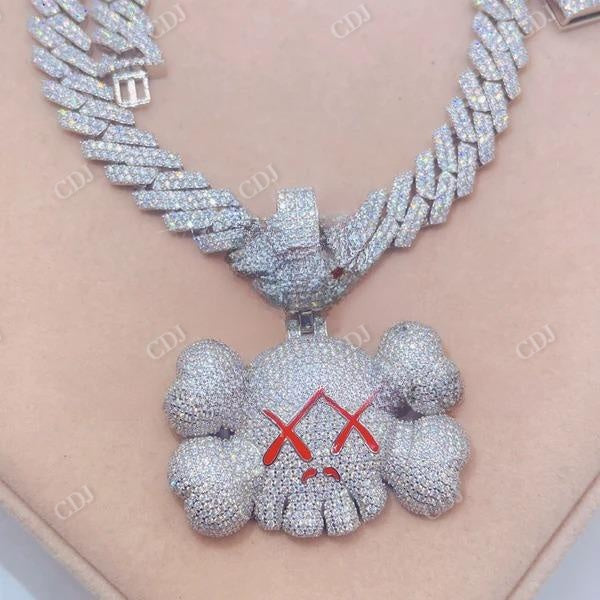 Iced Out Diamond Kaws Pendant For Men – customdiamjewel