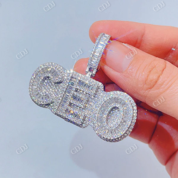 Hip Hop Baguette Diamond CEO Pendant - Shop Now – customdiamjewel