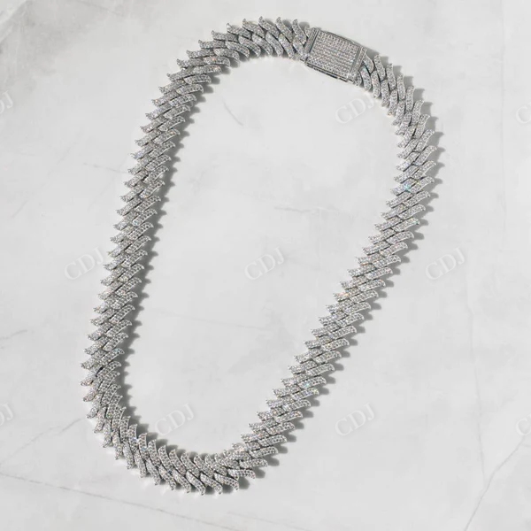 Custom Diamond Spiked Cuban Chain Necklace – customdiamjewel