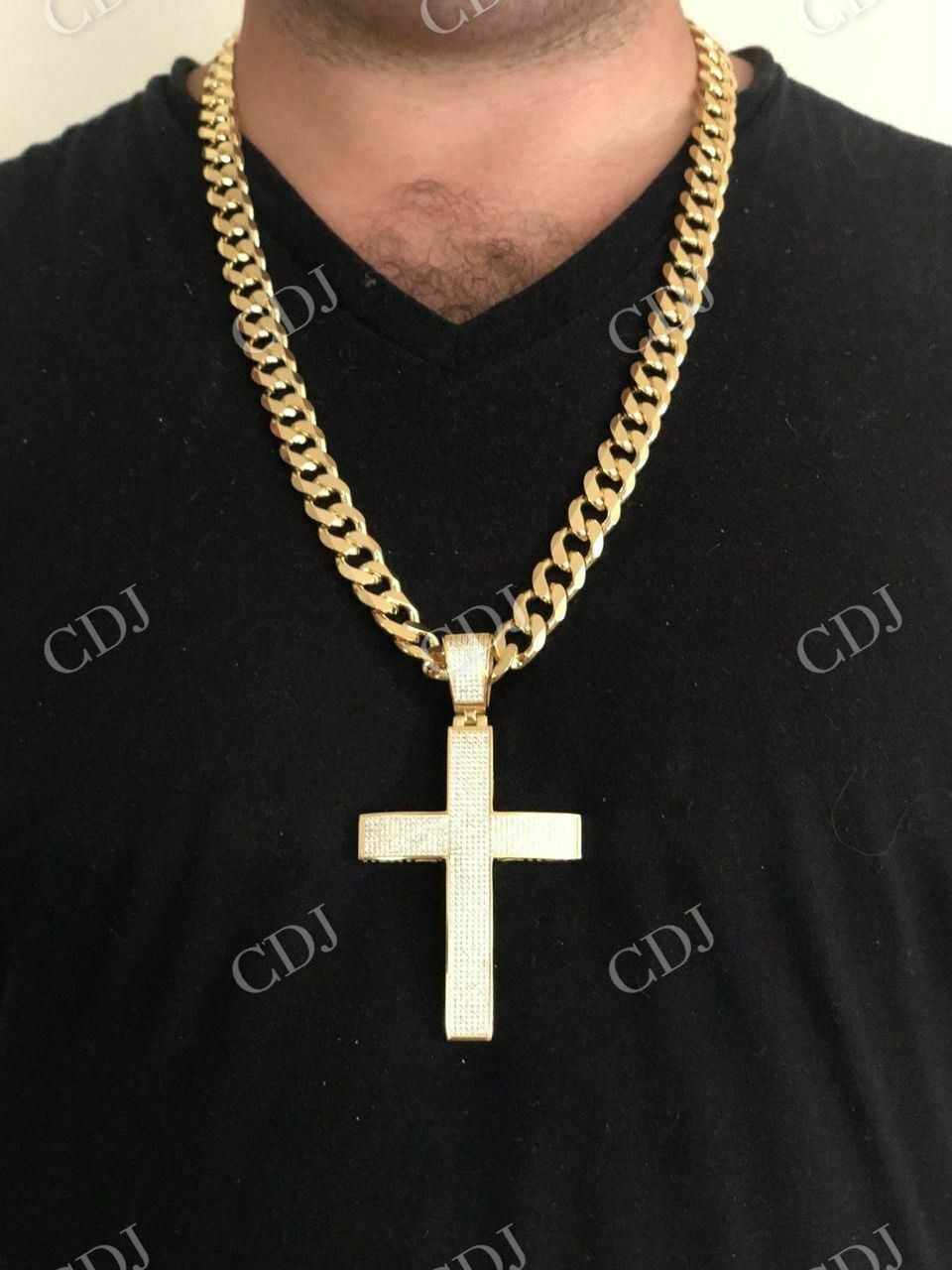 Huge 14k Gold Cross Pendant - Hip Hop Style Jewelry – customdiamjewel