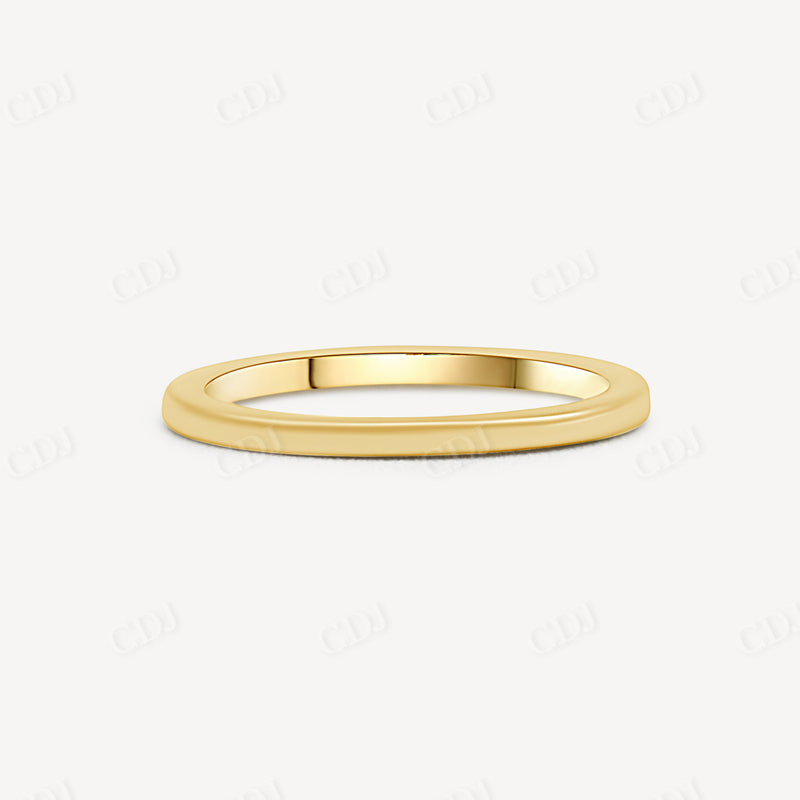 Classic Plain Gold Wedding Band – customdiamjewel