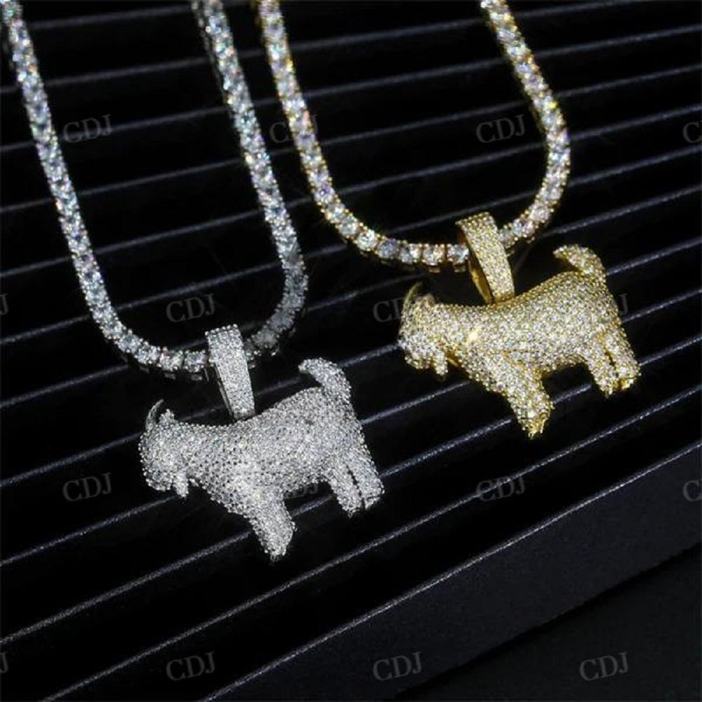 Hip Hop Iced Out Goat Diamond Pendant For Men – customdiamjewel