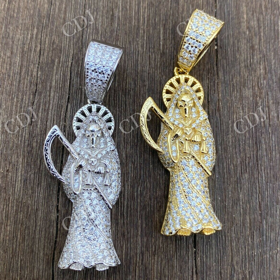 Santa Muerte Grim Reaper Death Pendant – customdiamjewel