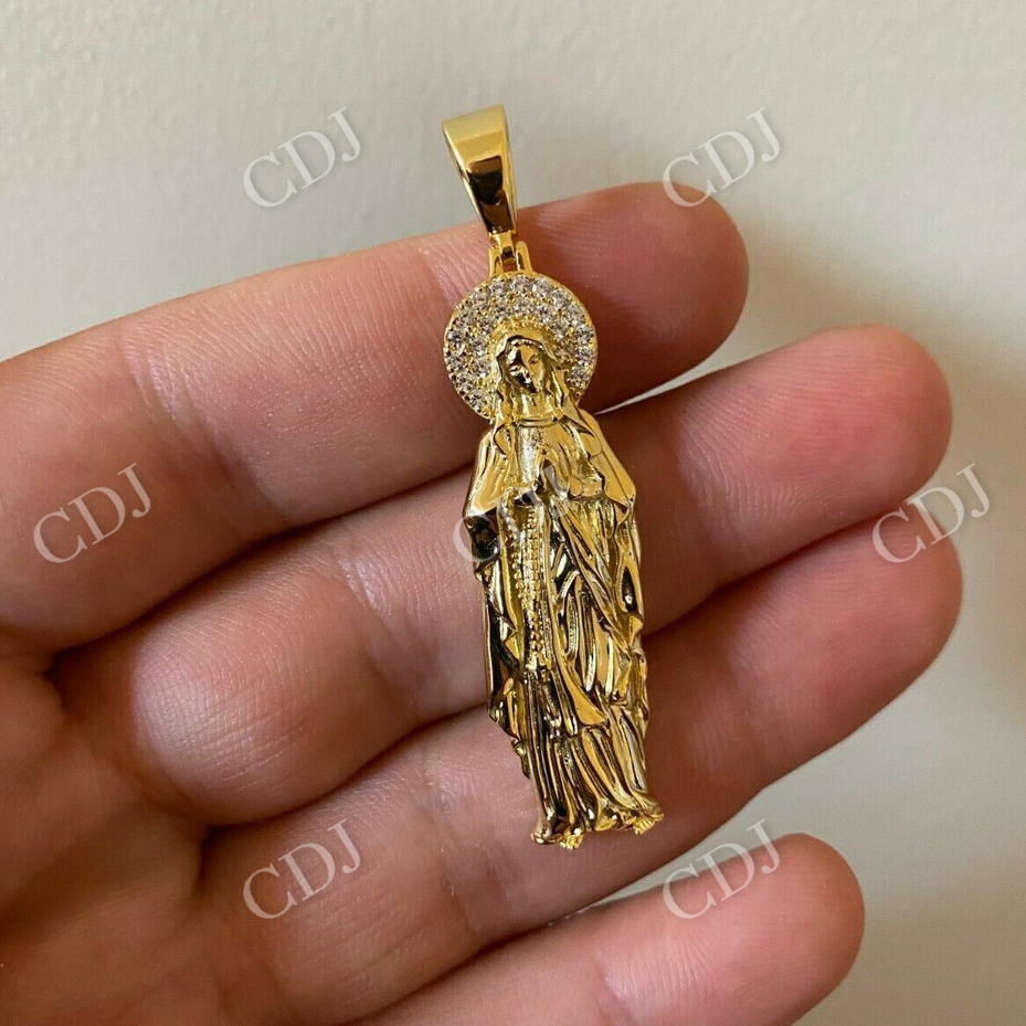 14k Solid Gold Virgin Mary Pendant - Limited Time Offer – customdiamjewel