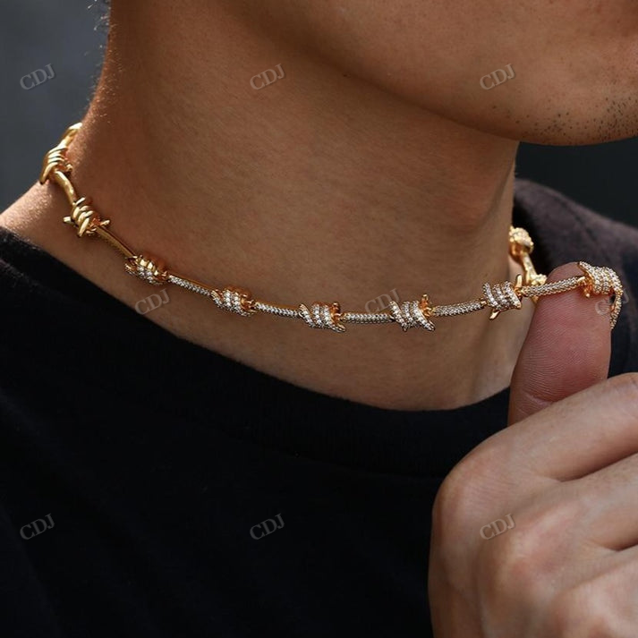 8MM Barbed Wire Diamond Chain – customdiamjewel