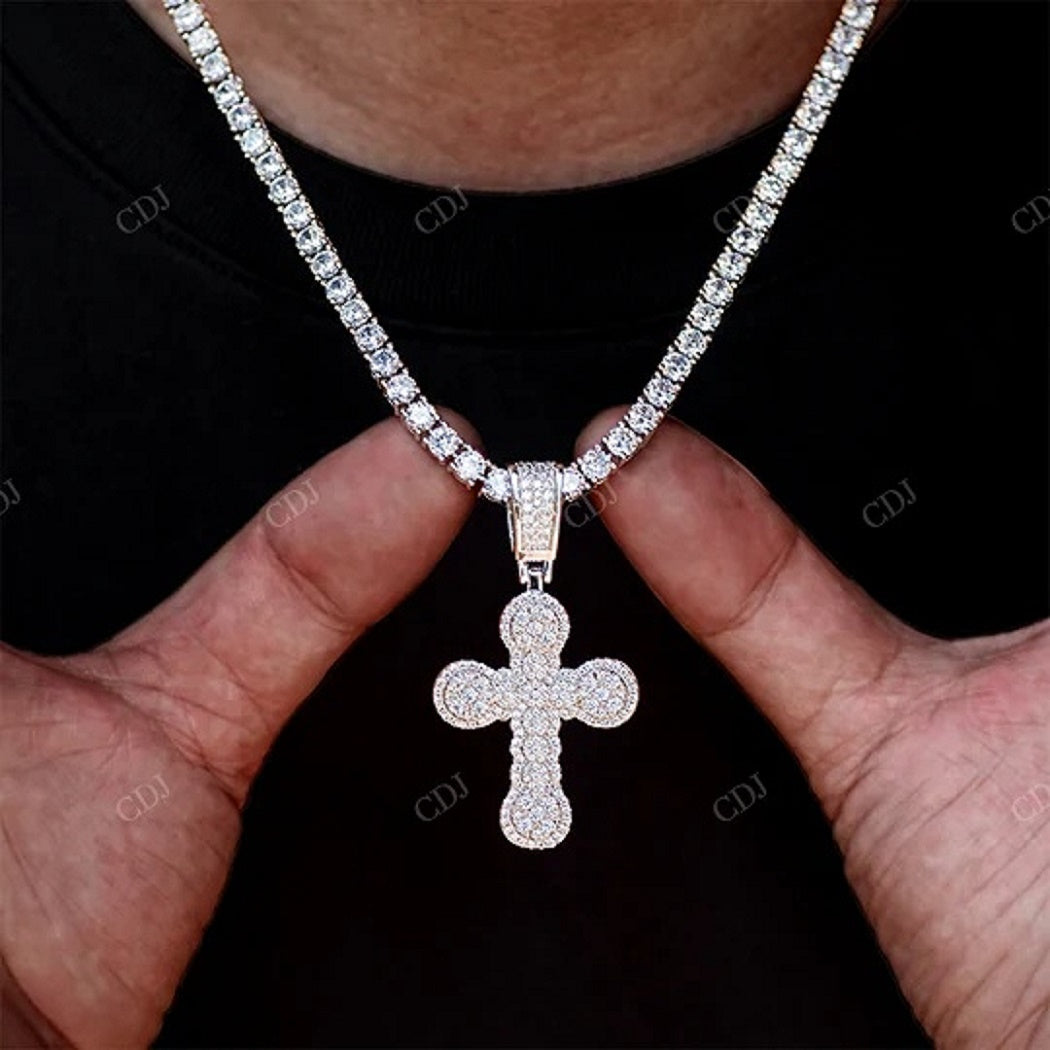Elegant Bubble Cross Pendent Fully Iced Out - Luxury Jewelry ...