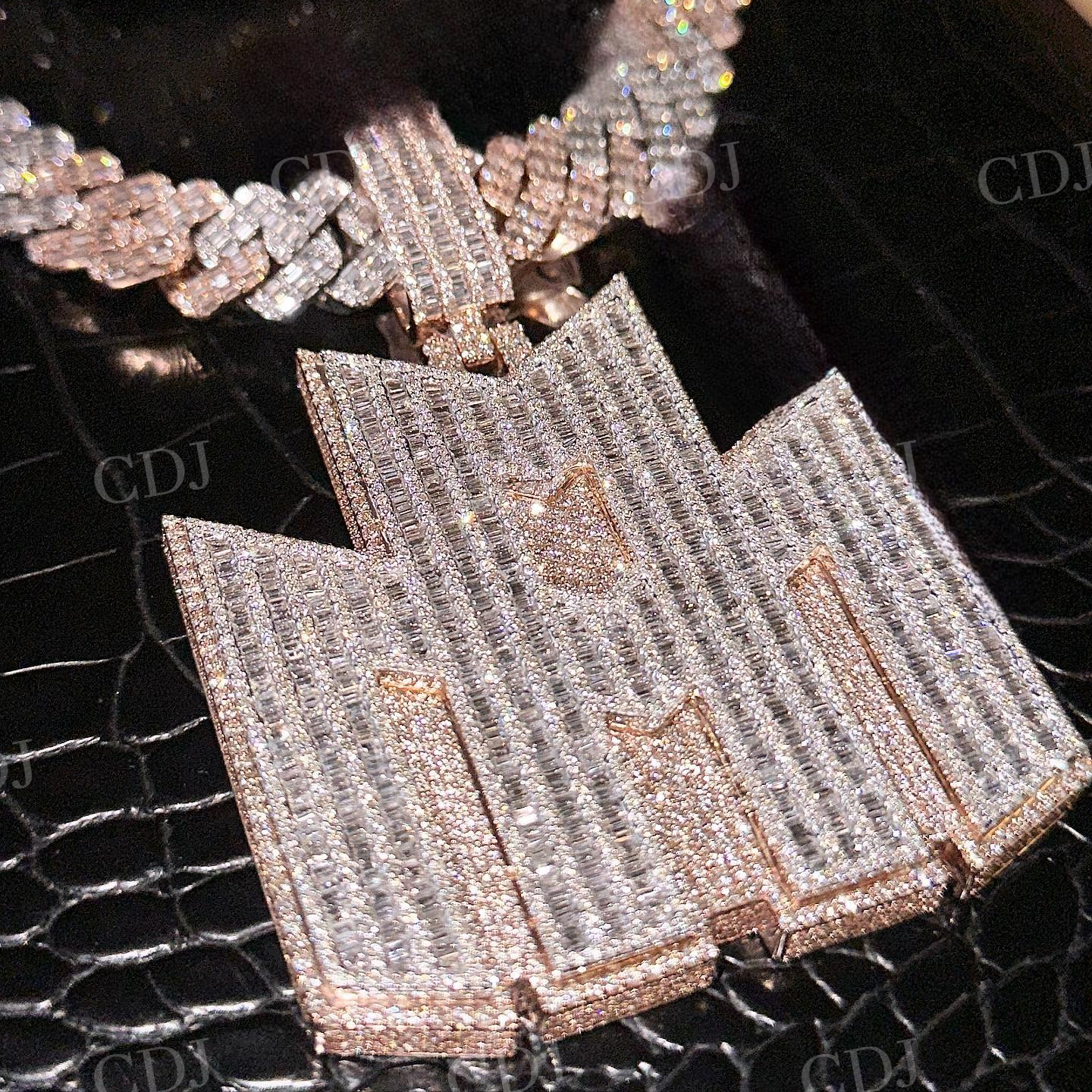 Fully Iced Out Hip Hop Diamond Pendant – customdiamjewel