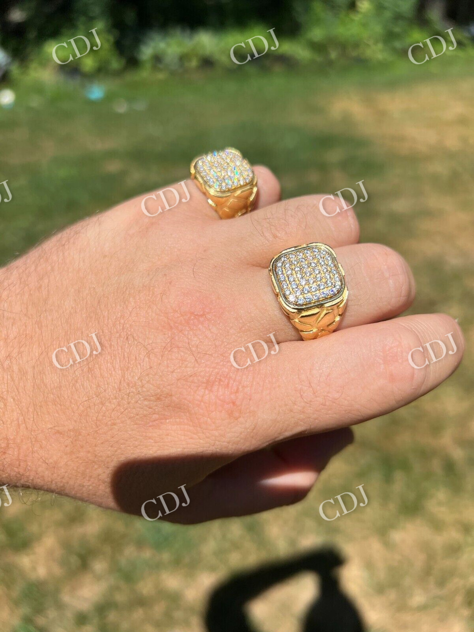 Iced Out Solid Gold Hip Hop Ring – Real Gold, Real Shine – customdiamjewel