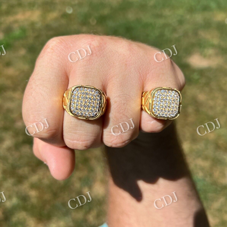 Iced Out Solid Gold Hip Hop Ring – Real Gold, Real Shine – customdiamjewel