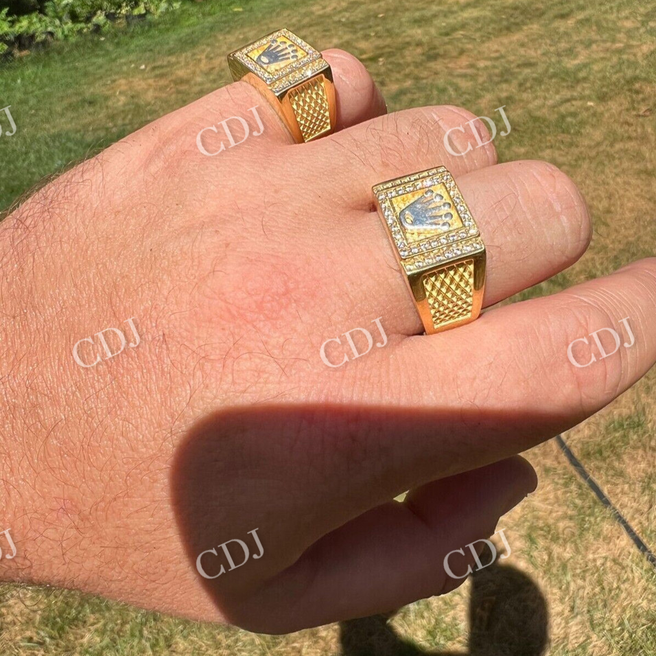 Iced Out Crown Style Hip Hop Diamond Ring – customdiamjewel