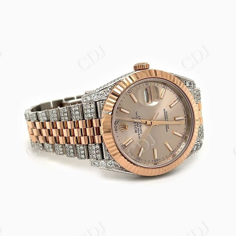 Customized Diamond Studded Rolex Watch Wholesaler – customdiamjewel