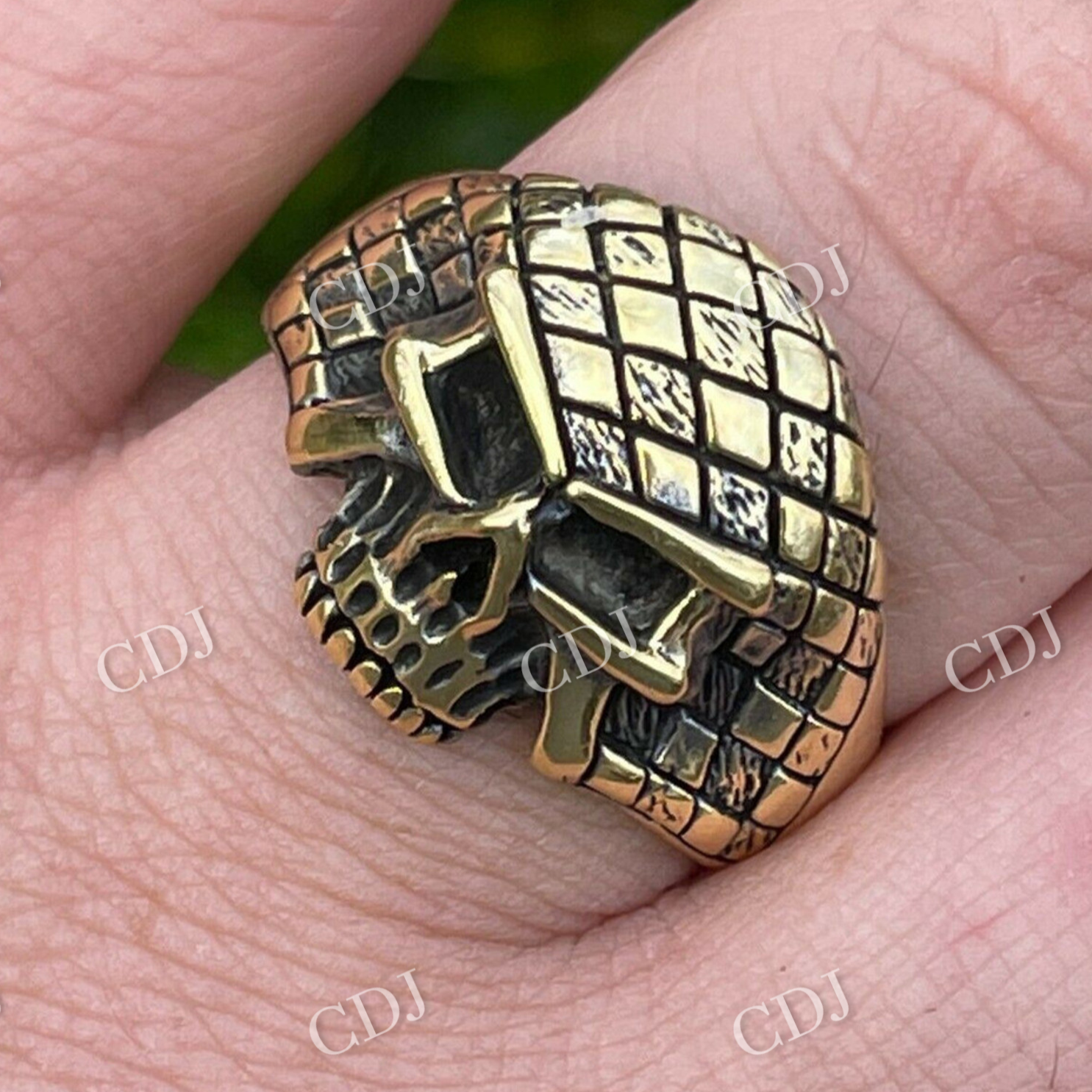 Punisher Terminator Half Skull Rings – customdiamjewel