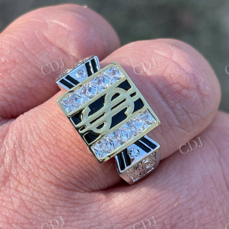 Dollar Sign Diamond Ring For Hip Hop Men's – customdiamjewel