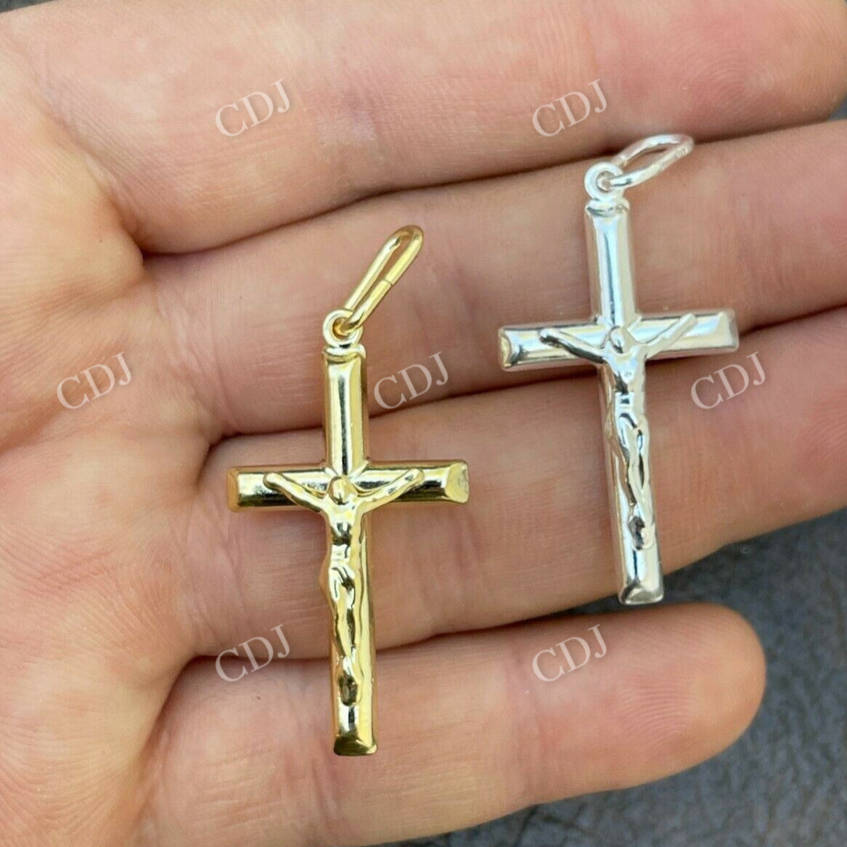 925 Silver Cross Jesus Pendant - Shop Now – customdiamjewel