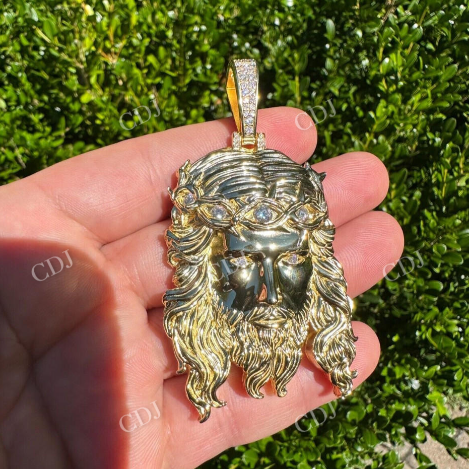 14k Gold Jesus Piece Hip hop Pendant - Shop Now – customdiamjewel