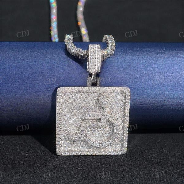 2 Layer Wheelchair Handicap Diamond Pendant - Shop Now – customdiamjewel