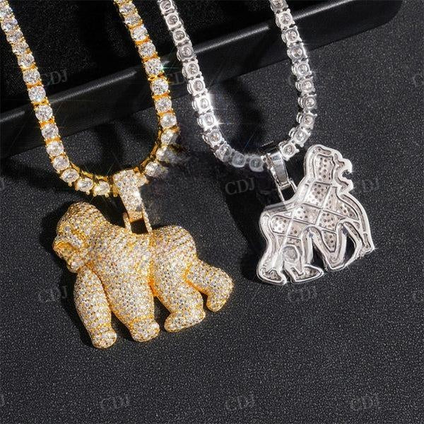 Iced Out Gorilla Diamonds Pendant For Men – customdiamjewel