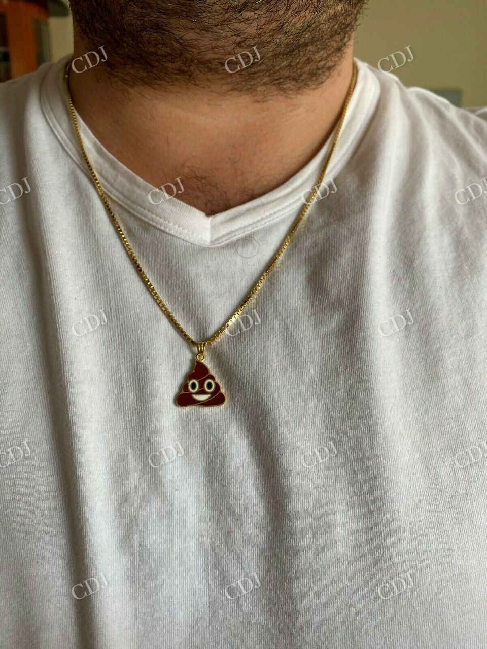 14K Gold Poop Emoji Pendant - Shop now for a fun accessory ...