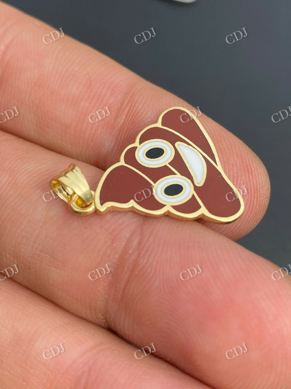14K Gold Poop Emoji Pendant - Shop now for a fun accessory ...