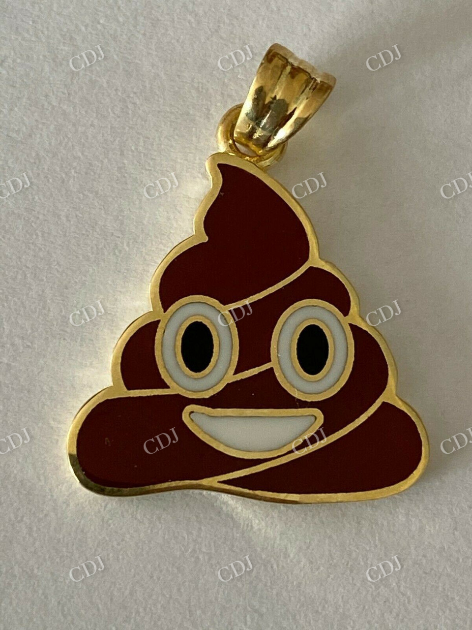 14K Gold Poop Emoji Pendant - Shop now for a fun accessory ...