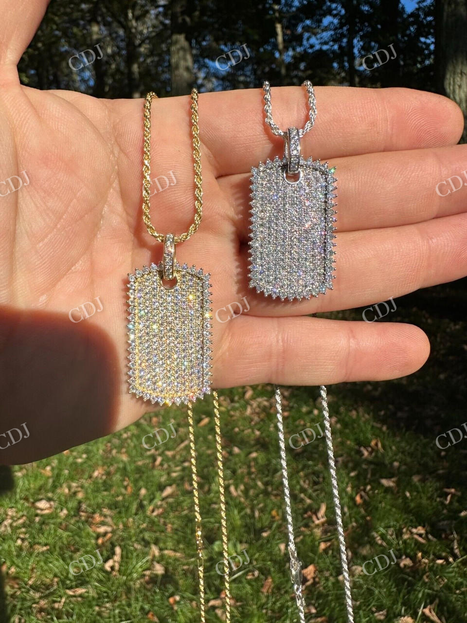 10K Yellow Gold Diamond Dog Tag Pendant - Shop Our Best Sellers ...