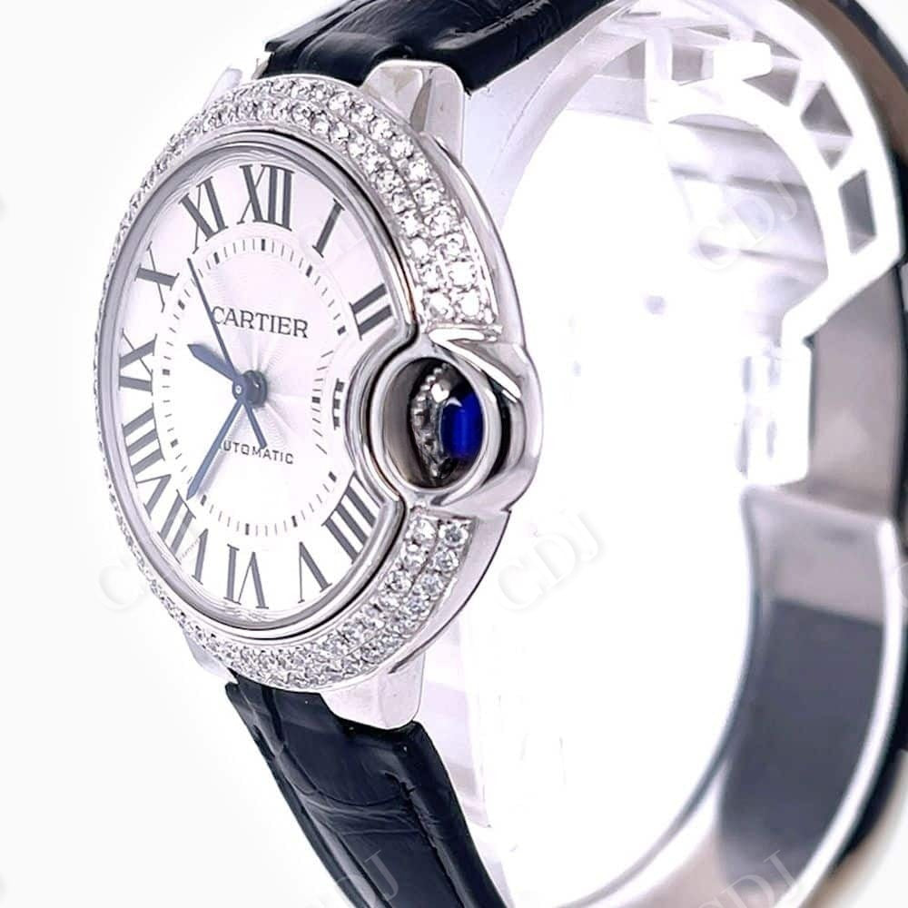 Custom Round Shape Cartier Moissanite Bezel Watch – customdiamjewel
