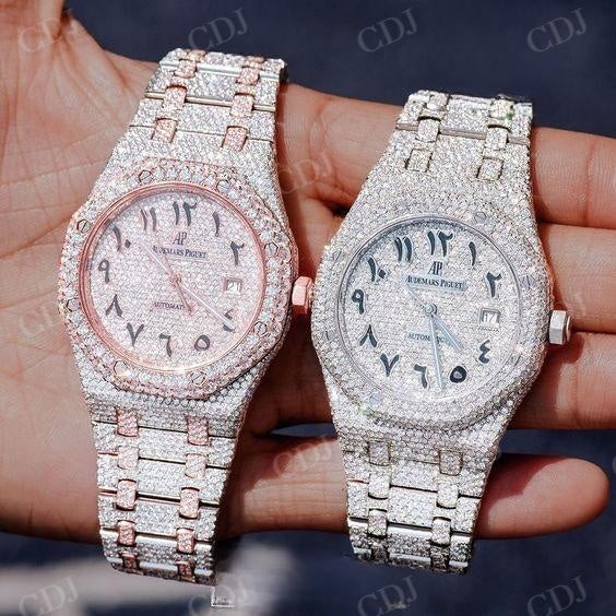 High Quality Arabic Dial AP Lab Grown Diamond Watch – customdiamjewel