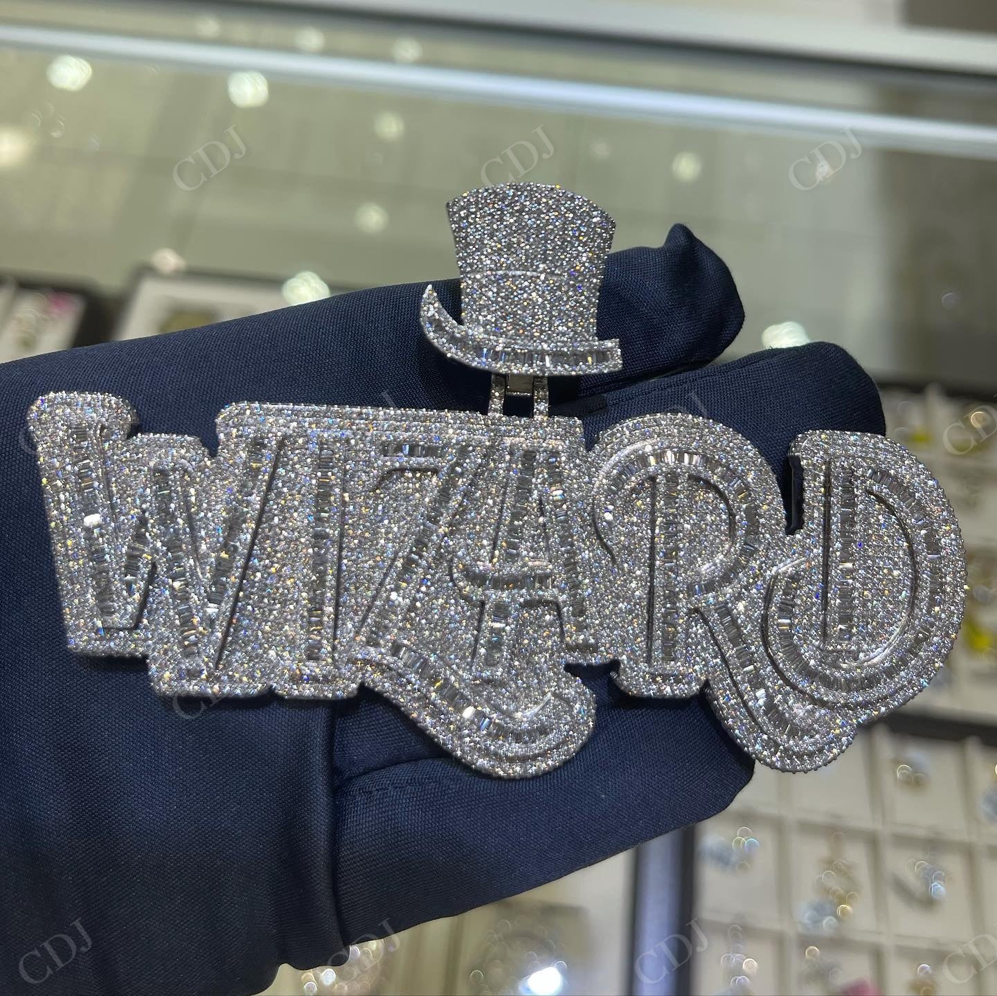 Custom Name WIZARD Pendant, Iced Out Moissanite - Shop The Collection ...