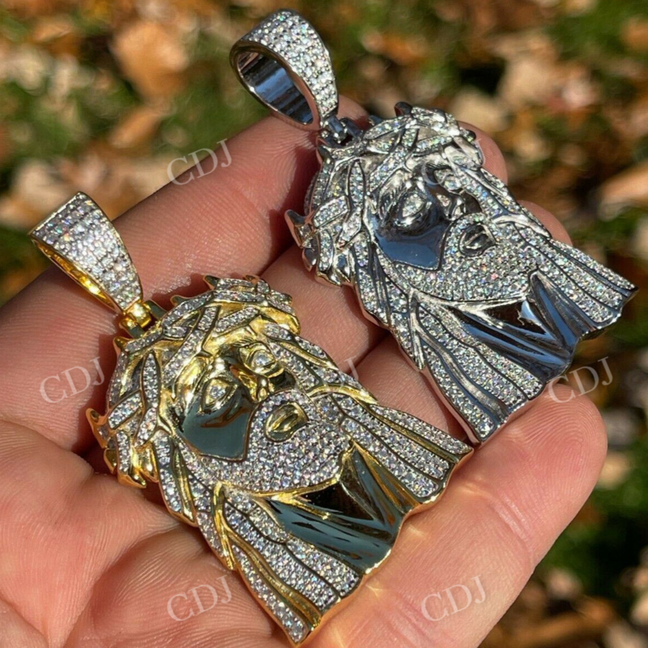 14K Gold Jesus Diamond Pendant - Shop The Collection – customdiamjewel