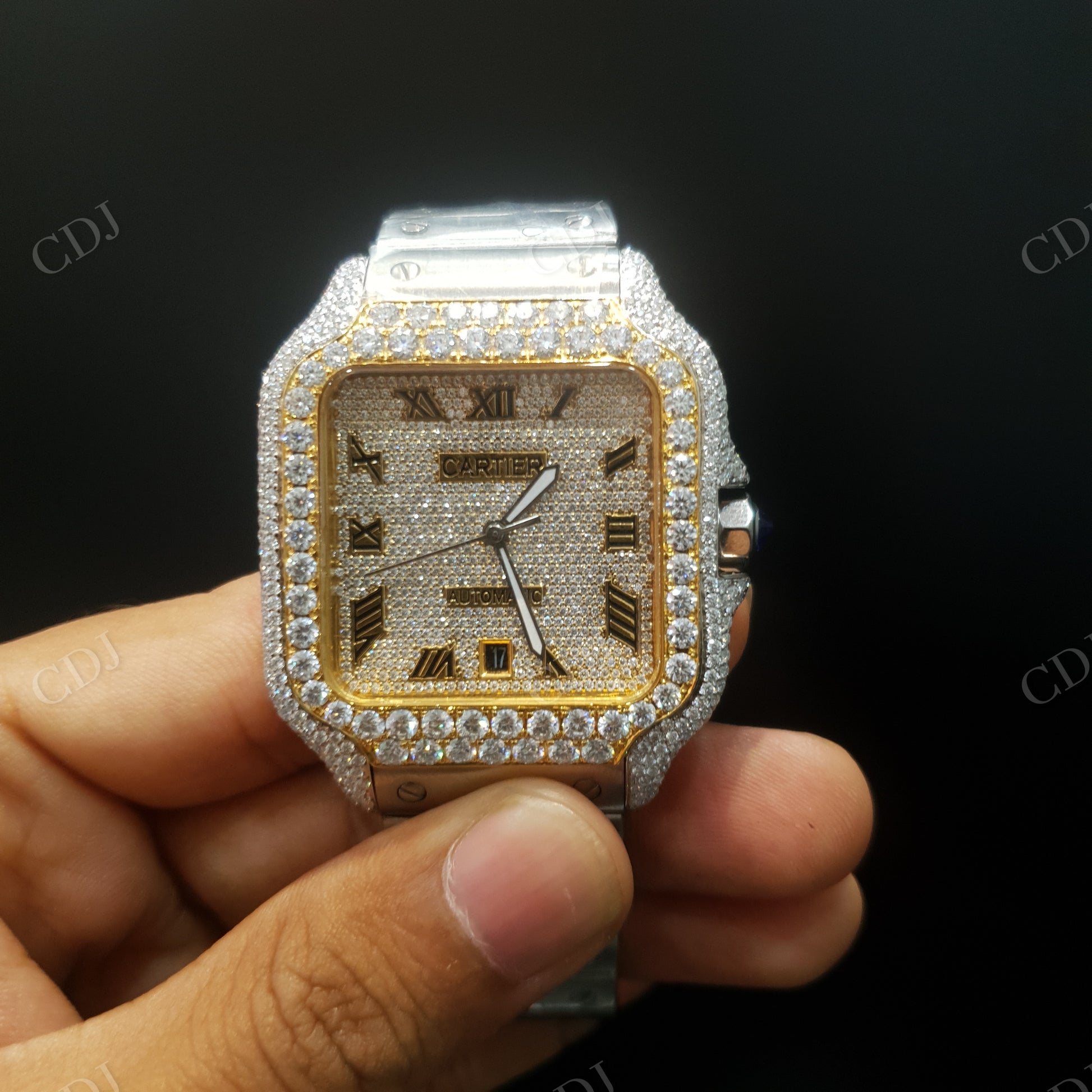 Ice Bezel Cartier Watch. – customdiamjewel