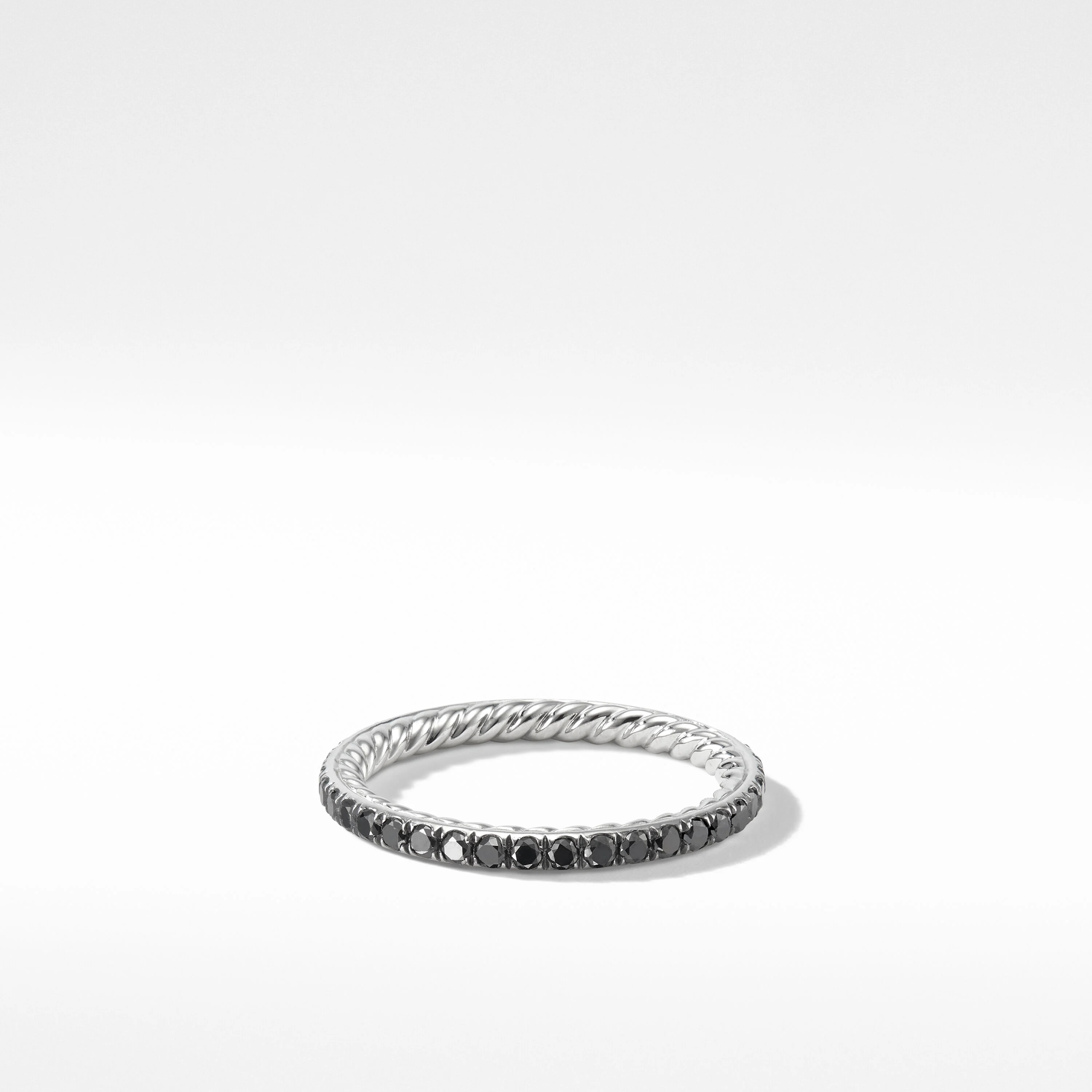 0.48CTW Round Pave Black Lab Grown Diamond Engagement Ring ...