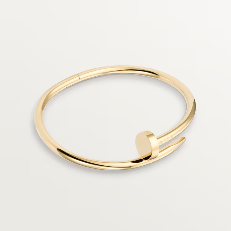 Stylish 14k Solid Gold Nail Bangle Bracelet – customdiamjewel