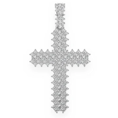 Extra Large Jagged Cross Pendant | Limited Time Offer – customdiamjewel