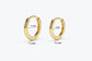 14k Solid Gold Plain Huggies Earrings – customdiamjewel